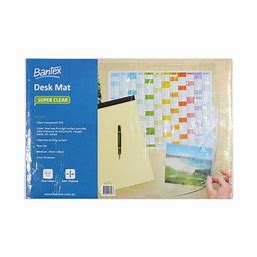 Bantex Desk Mat Super Clear Transparent PVC Large 650 X 480MM