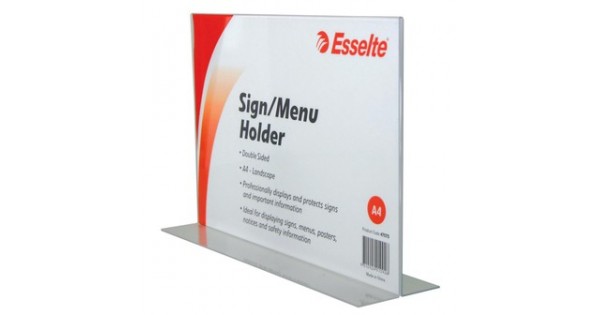 Menu Sign Holder A4 Double sided landscape