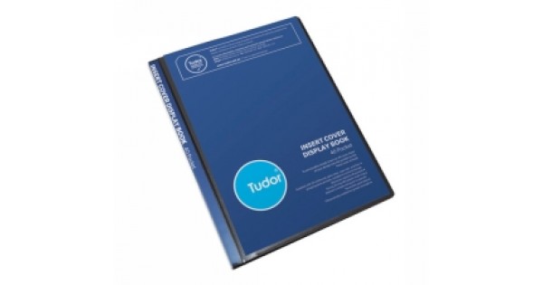 Display book tudor a4 insert front cov blk 20p
