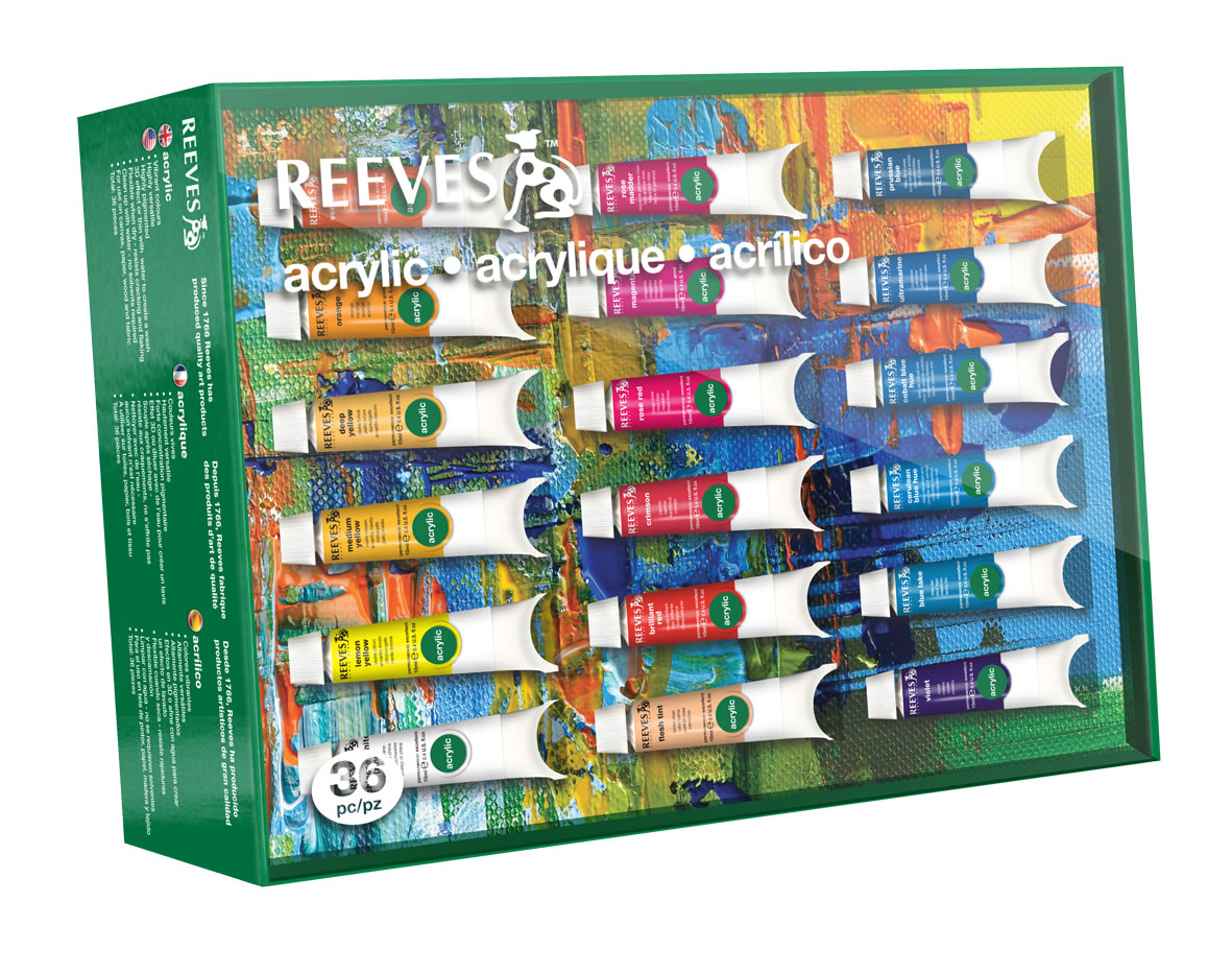 Paint reeves acrylic 36 colour box