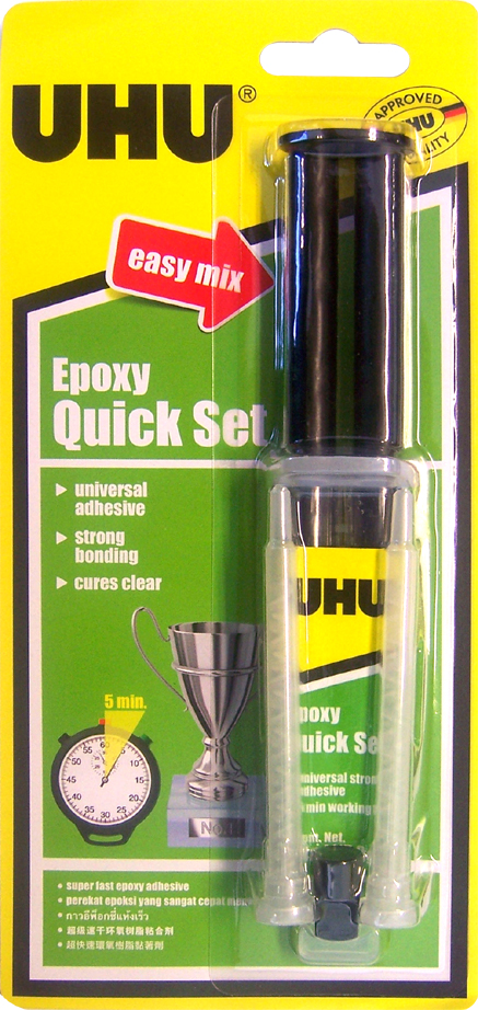 Glue uhu epoxy quick set 14ml syringe