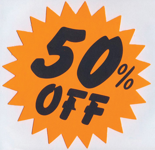 Sign star large 50% off