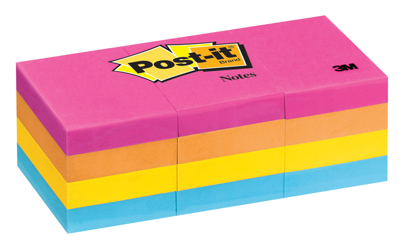 Post- it notes 653an 34.9x47.6 asst neon pk 12