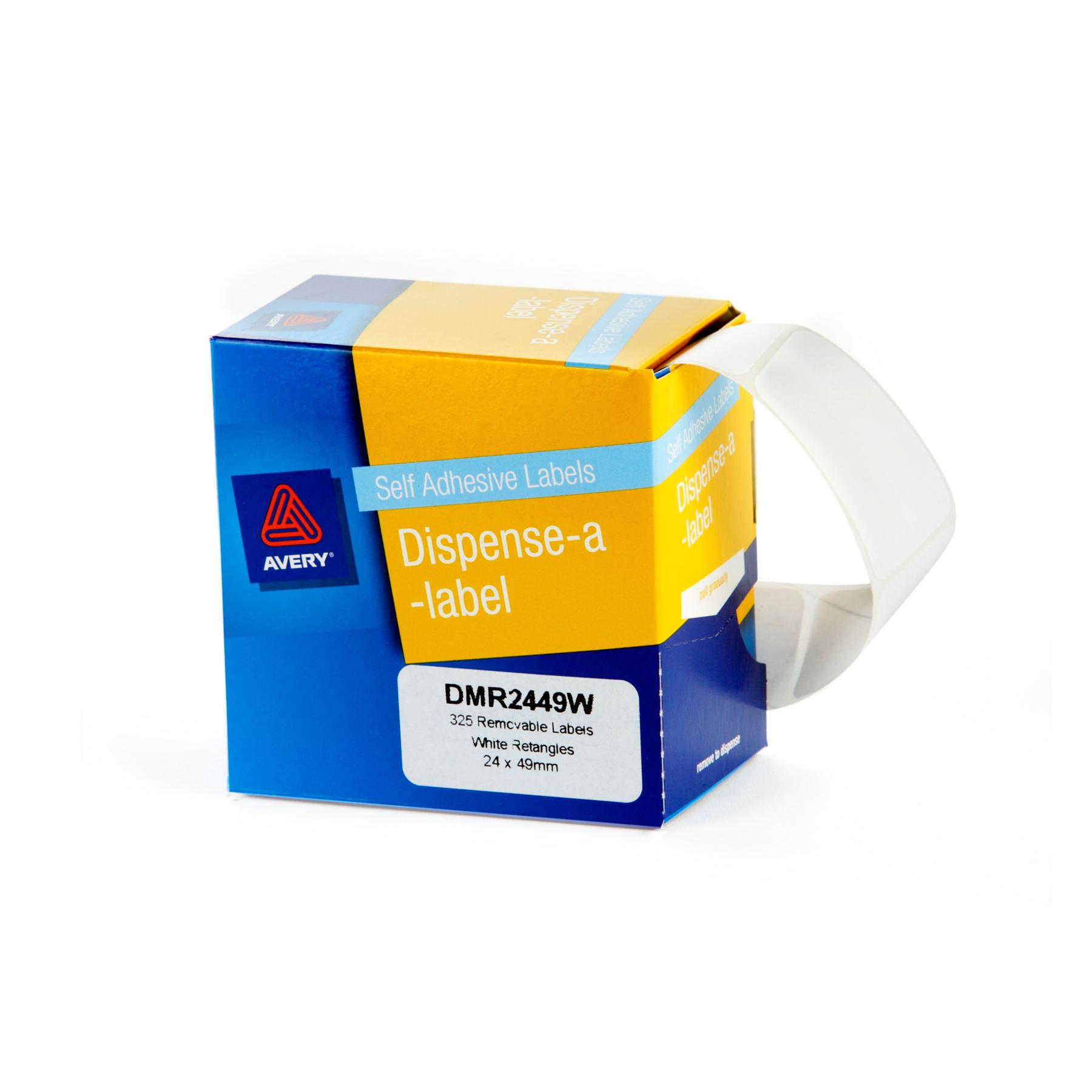 Avery 24x49mm White plain label - writable