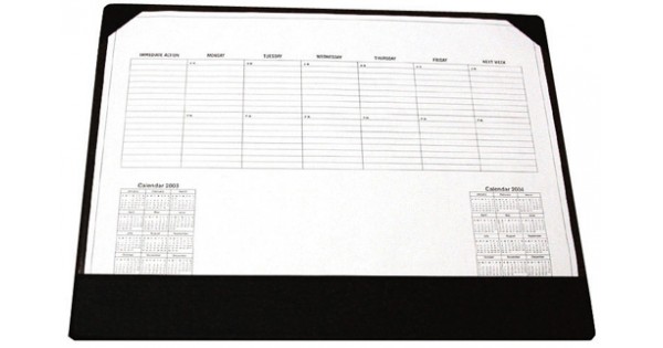 Desk pad bantex 4180 with planner black