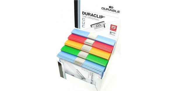 File durable a4 duraclip bright 4 asst colours disp 50