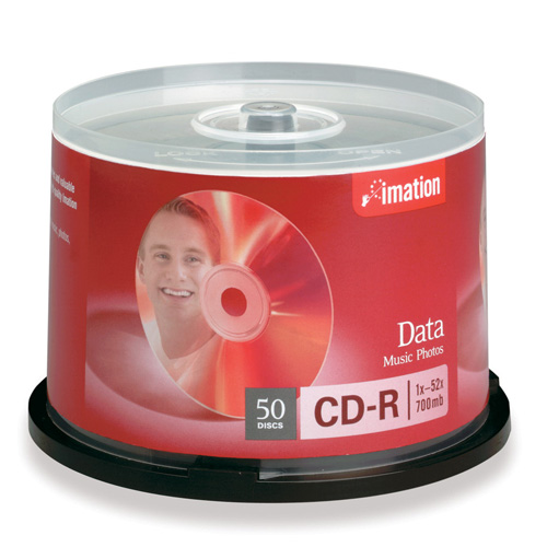 Cd-r imation 80min 52x 700mb spindle pk50
