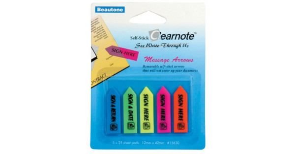 Stick on arrows b/tone 12x42 sign here coloured