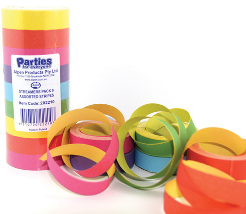 Streamers boat alpen p9 assorted colours