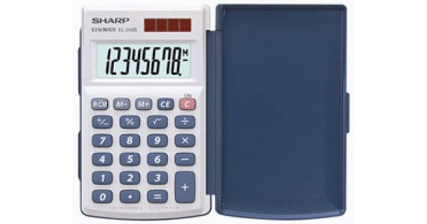 Calculator sharp el243s 8 dgt solar