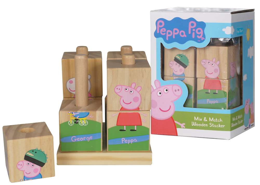 Puzzle peppa pig wooden stacker