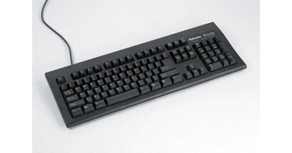 Computer keyboard fellowes basic 104 usb with microban