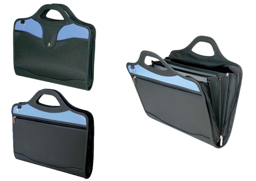 heavy duty carry case with zippered closure and dividers