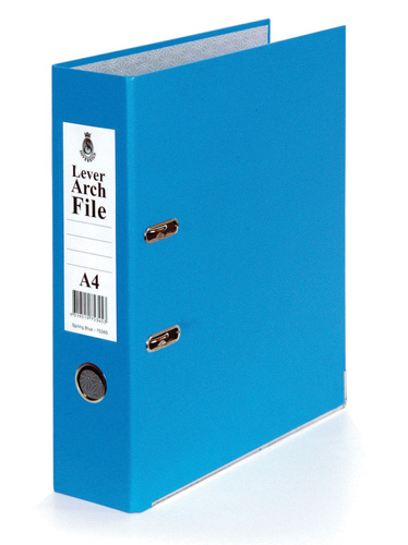Lever arch file A4 Spring Blue