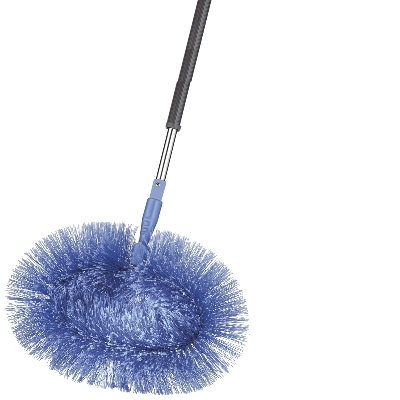 Round cobweb broom with adjustable flex head oates w340xd330xh1145mm blue/