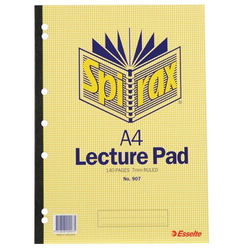Lecture pad spirax 907 a4 70lf s/o - pack of 10